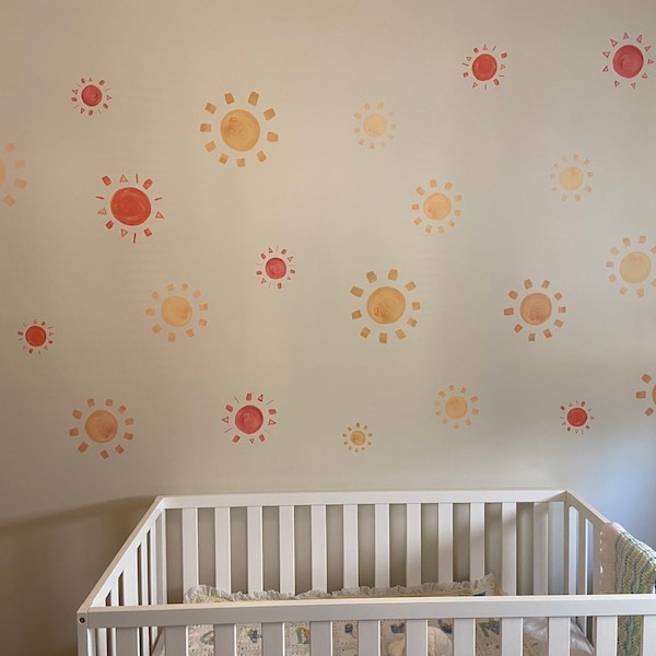 Little Sun Wall Stickers, Flower , Wall Sticker , Decal , Vintage - Etsy