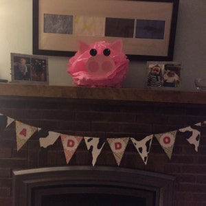 Pig Tissue Paper Pompom Kit Old Macdonald Farm Party - Etsy