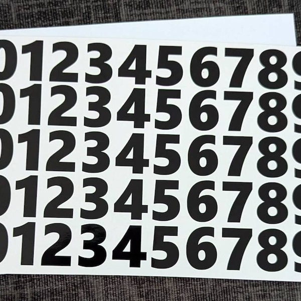 Numbers Vinyl Stickers Self-adhesive Card Making Art Craft Scrapbook ...