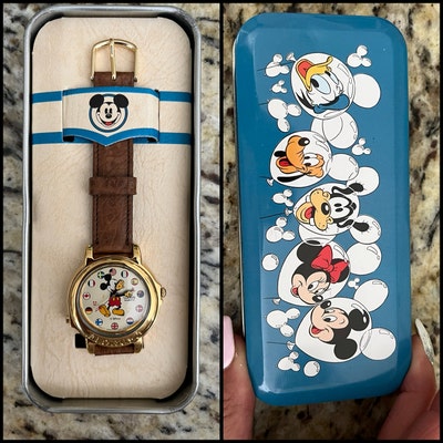Mickey Rare Color Change Dial Fossil Disney Mood Seiko Quartz Watch ...