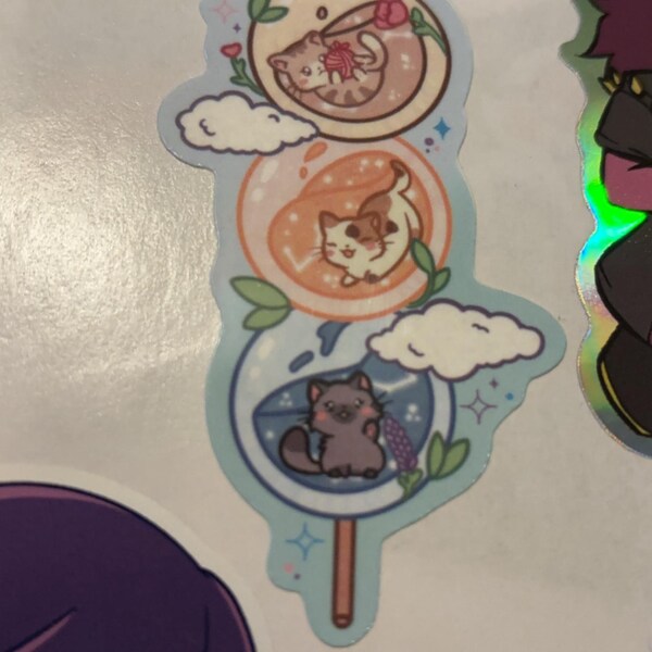 Kawaii Anime Cat Girl Vinyl Decal | Cat Girl Sticker | Vinyl Sticker ...