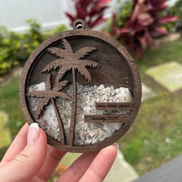 Beach Keepsake, Sand Jar, Beach Wedding Favor, Family Vacation Ornament ...