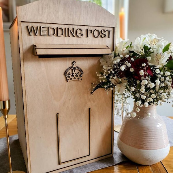Wedding Card Post Box King Charles Edition 2024 - Free Customisation ...