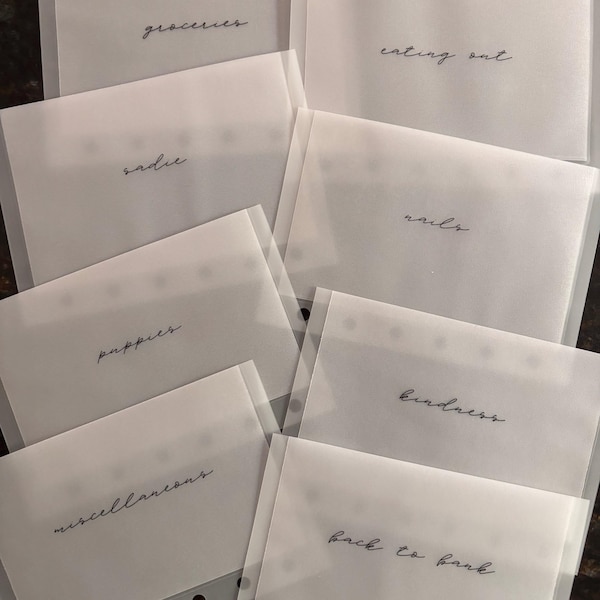 UPDATED** CUSTOM - Cash Envelopes | A6 AND A7 Cash Envelopes | Center ...