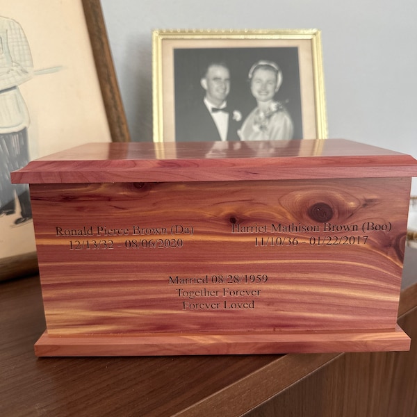 Cedar Wooden Companion Urn – Holds 400 Cubic Inches - Etsy