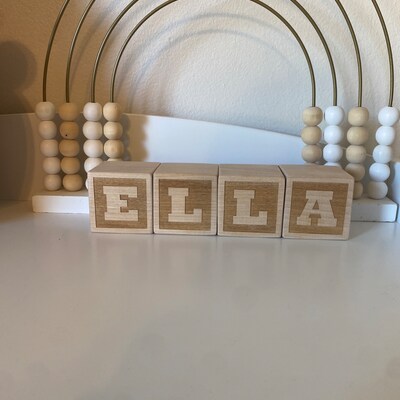 Personalized Wooden Blocks Name Blocks Alphabet Baby - Etsy