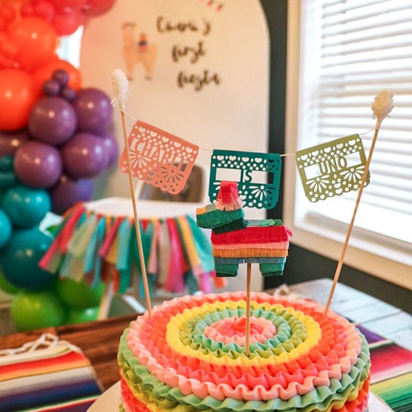 Fiesta Cake Topper | Custom Pinata Cake Topper | First Fiesta Birthday ...