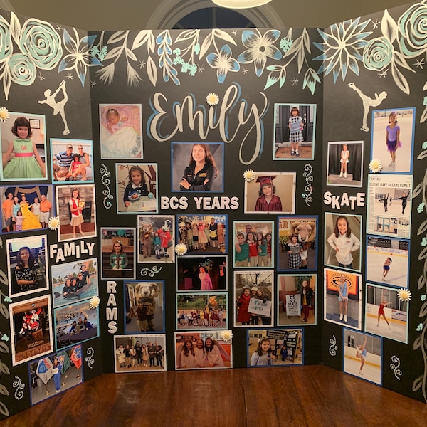 Senior Tri-fold Photo Display Board for Graduation Party Decor - Etsy