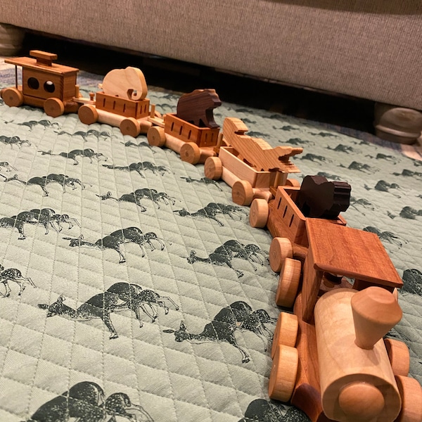 Custom Handmade Wooden Train Set - Etsy