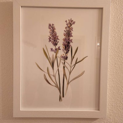Vintage Watercolor Lavender Print. Botanical Print. Art Print. Lavender ...