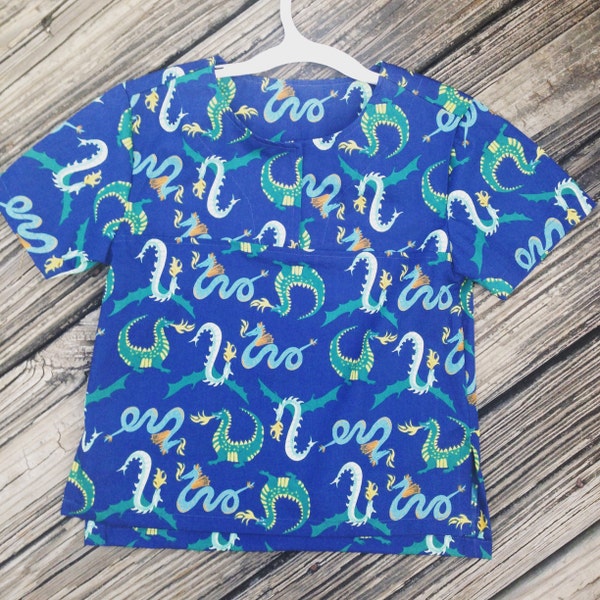 Kids Casual Shirt Pdf Sewing Pattern-kieran Shirt-size 2 to 12 Years ...