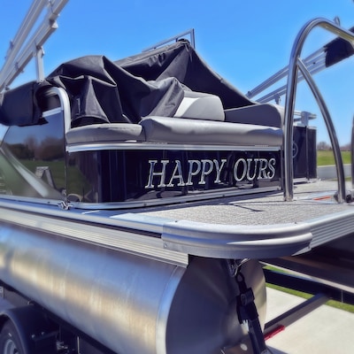 Custom Boat Decals Pontoon Name Raised Domed - Etsy