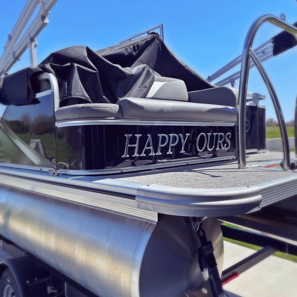 Custom Boat Decals Pontoon Name Raised Domed - Etsy