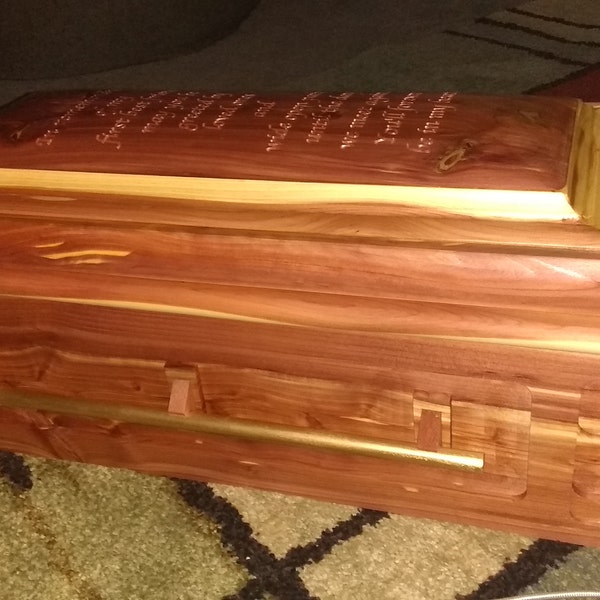 12 X 24 Pet Casket & Memory Chest Custom Pet Funeral Box, Pet Coffin ...