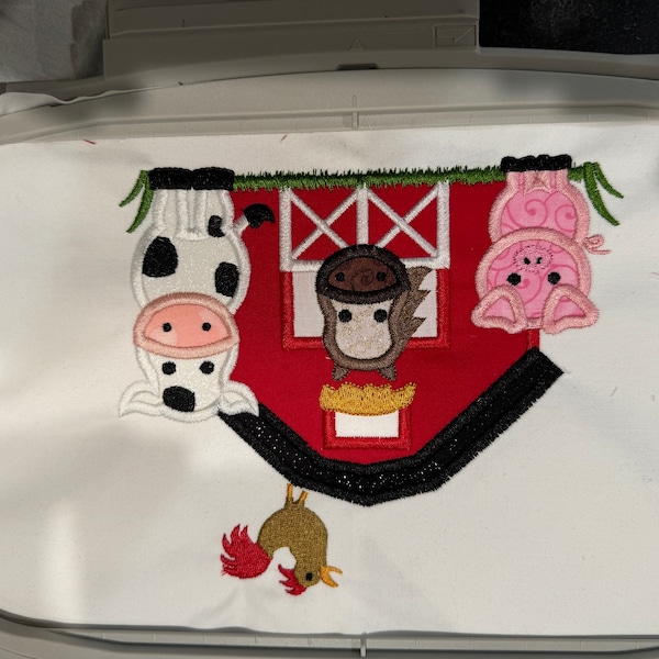 Barn Farm Animals Digital Machine Embroidery Applique Design 5 Sizes ...