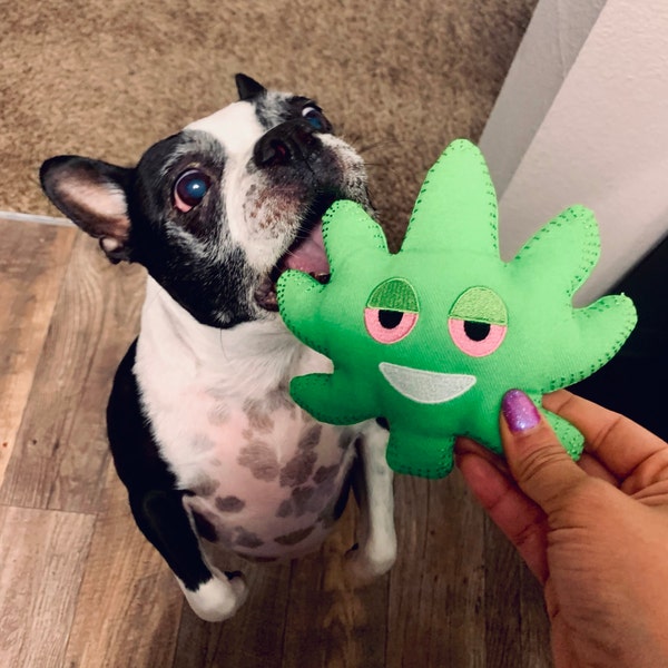 Dooby's "weed Leaf Emoji" Hemp Dog Toy - Etsy