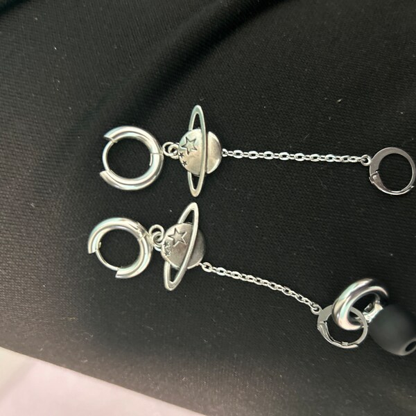 Silver Pearl Earrings for Loop Earplugs, Sensory Earrings, Earplug ...