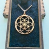 Gold Plated on Silver Torus Silver Necklace Sacred Sacred Geometry ...