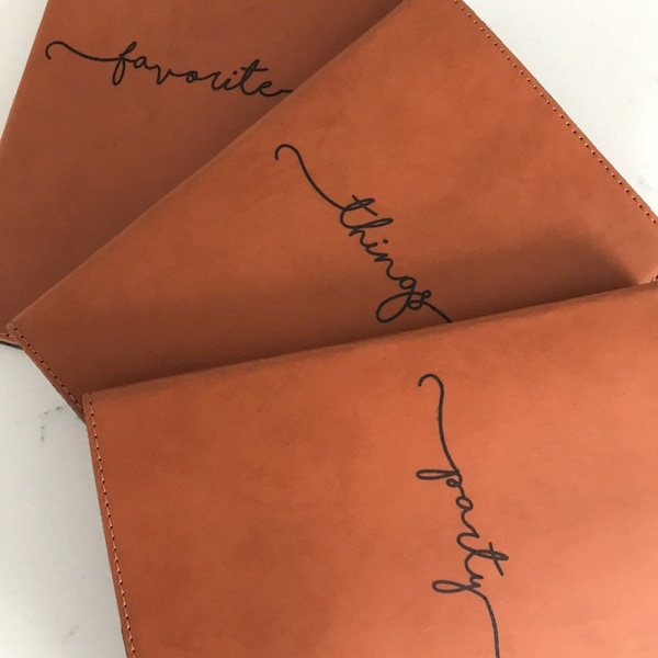 Personalized Leather Journal, Personalized Notebook, Leatherette ...