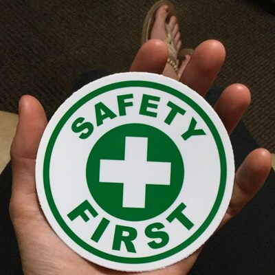 4 Inch Safety First Sticker 1st Rescue Safe Decal Emergency Station ...