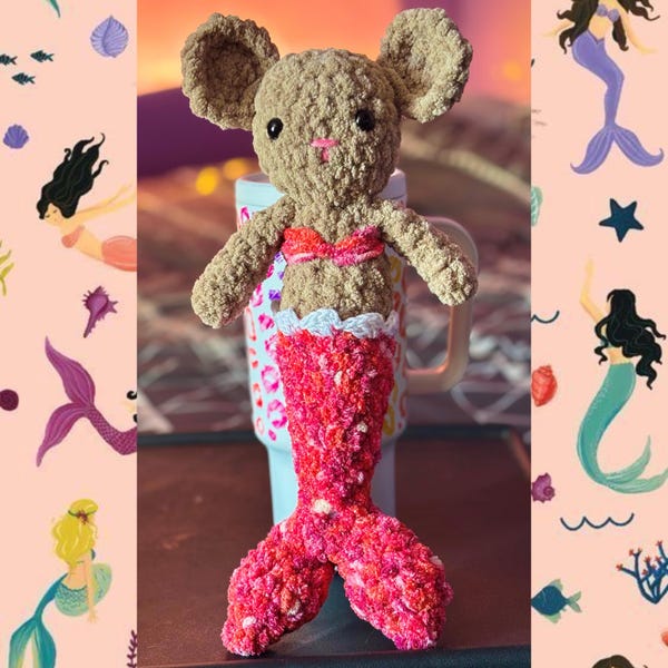 Brie Mouse Mermaid Tail Mod CROCHET PATTERN fable Collection - Etsy