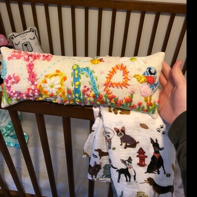 Personalized Name Freehand Bohemian Embroidered Pillow Made to Order up ...