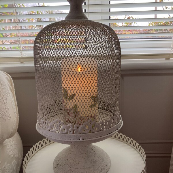 Vintage Chicken Wire Wood Frame, Shabby Chic With Corner Metal Ornate ...