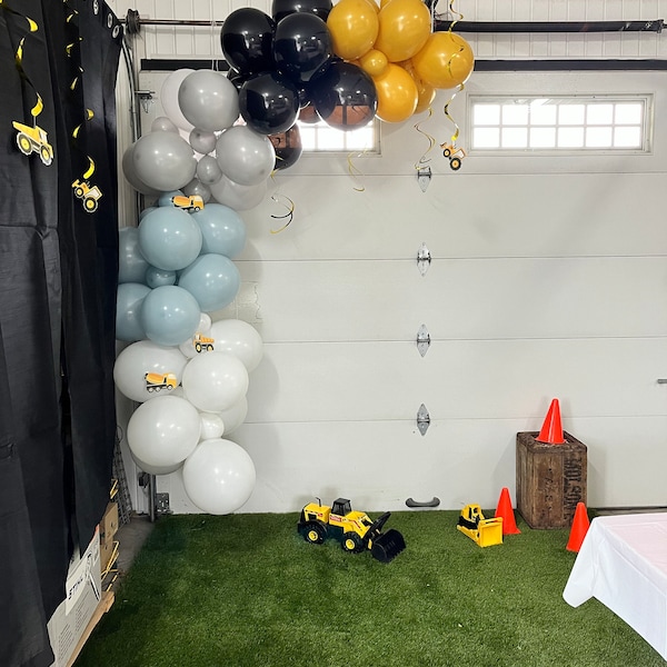 Construction Balloon Garland | DIY Balloon Garland Kit | Construction ...
