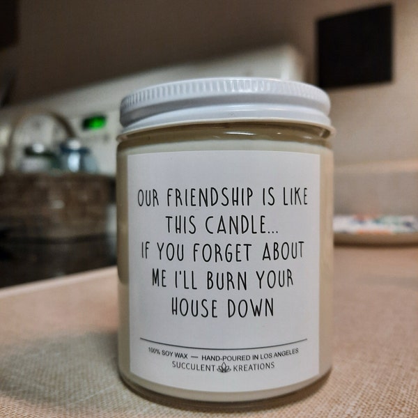Friendship Candle, Best Friend Gift, Friendship Gift, Friend Gift, Our ...