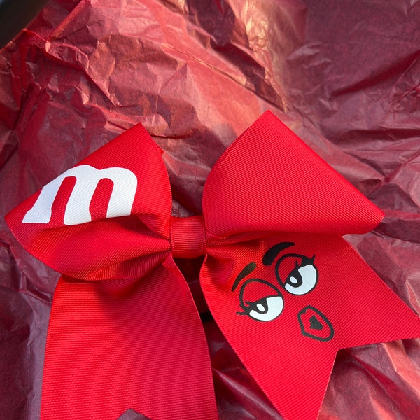 M&M Candy Inspired Cheer Bow - Etsy