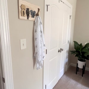 Wood Safari Coat Clothes Hanger Hook Jungle Animals Nursery Wall ...