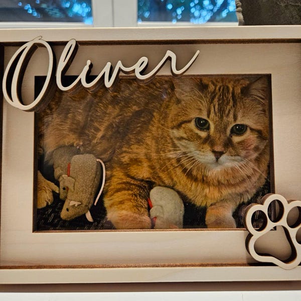 Personalized Cat Frame | Custom Cat Name Picture Frame | Gifts for Cat ...