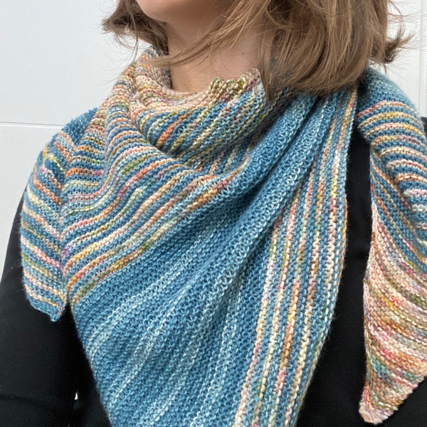 Knit Shawl Pattern // Triangle Scarf Pattern // Triangle Shawl Pattern ...