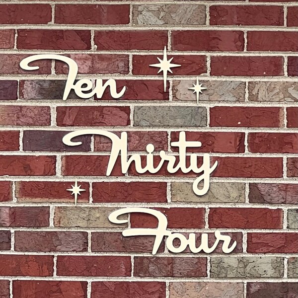 Large Mid Century Cursive House Numbers - Etsy