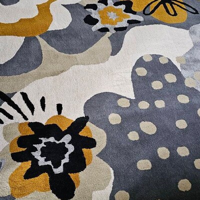 Luxury Hand Tufted Rug Texture Traditional Style Woolen Indian Designer ...