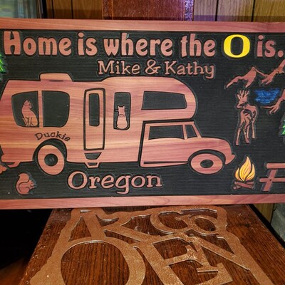 Personalized RV Class C Sign Camping Home is Where You Park It Happy ...