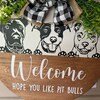 Pet Welcome Sign/ Pet Door Sign/ Dog Door Sign/pet Portrait Wreath/ Dog ...