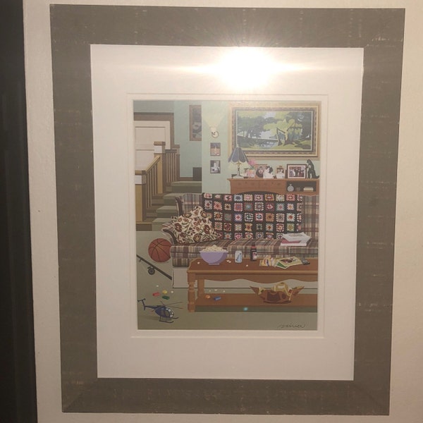 The Conners Living Room Art Print, 90s TV Sitcom Inspired Retro Wallart ...