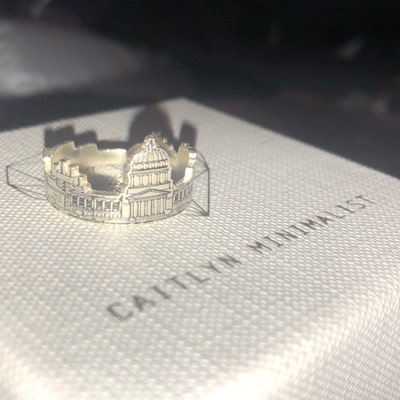 Your City Ring Any Cityscape Ring Travel Ring Custom Silver Ring State ...