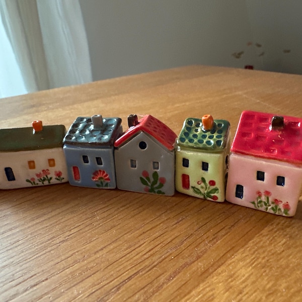 Little Ceramic Houses Sold Individually (1 Pc) | Handmade | Different ...