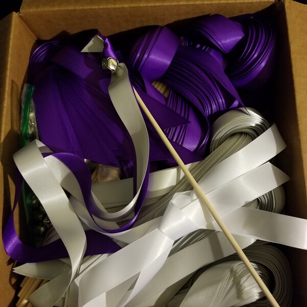 150 DIY Wedding Wand Kit Your Choice of Ribbon Color - Etsy
