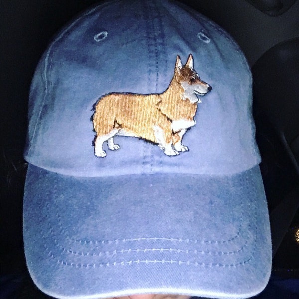 Corgi Embroidered Hat, Baseball Cap, Dog Lover Gift, Pet Mom Cap, Dad ...