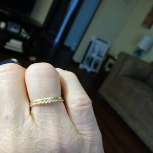 14k Minimalist Solid Gold Braided Rope and 14k Solid Gold Thin | Etsy