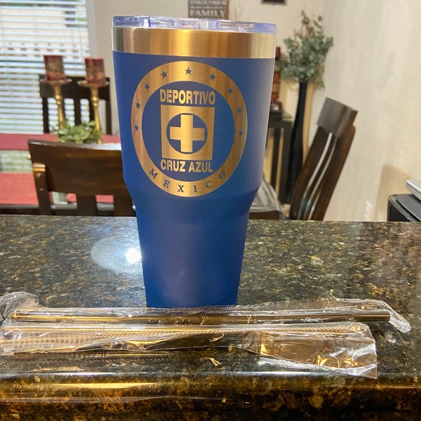Cruz Azul Laser Engraved 30 Oz Tumbler: Soccer Fan Gift - Etsy