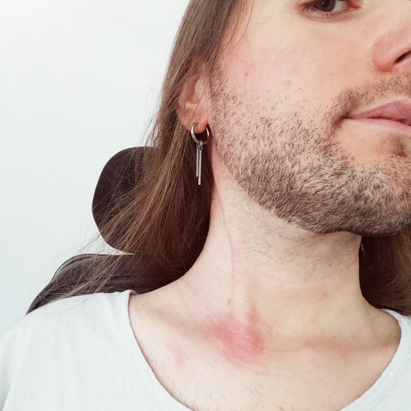 One Double Stick Dangle Stick Earring Male Stick Dangle Stick Long ...