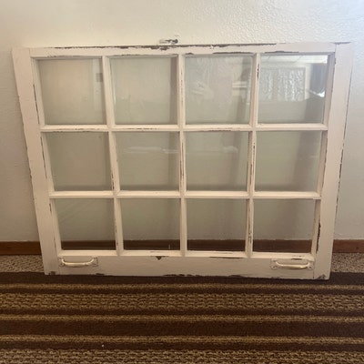 Complete Set Window Frame Sashes, Upper and Lower With Hardware ...
