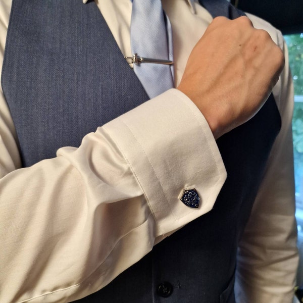 Legend of Zelda Hylian Shield Cufflinks - Premium Steel & Enamel - Etsy