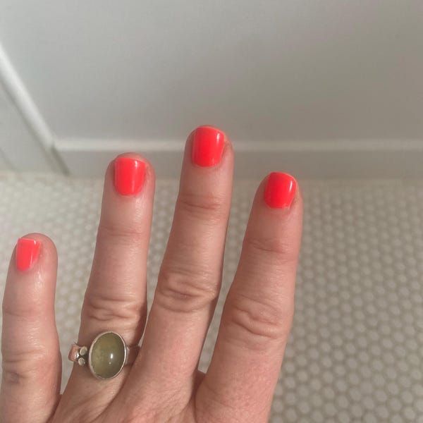 Toes in the Sand: Bright Pastel Neon Coral Nail Polish Handmade by GR8 ...