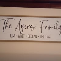 Personalized Family Name Sign Custom Framed Wood Sign With Last Name ...