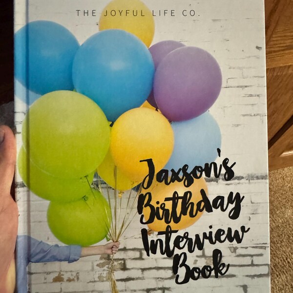 Rainbow Birthday Interview Book | Baby Book, Birthday Memory Book ...